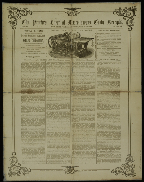 1872 • Printers’ Sheet of Miscellaneous Trade Receipts | Rare Book ...