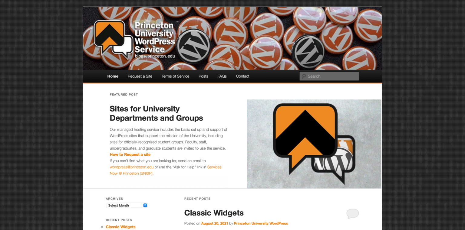 Posts - Princeton University WordPress Service
